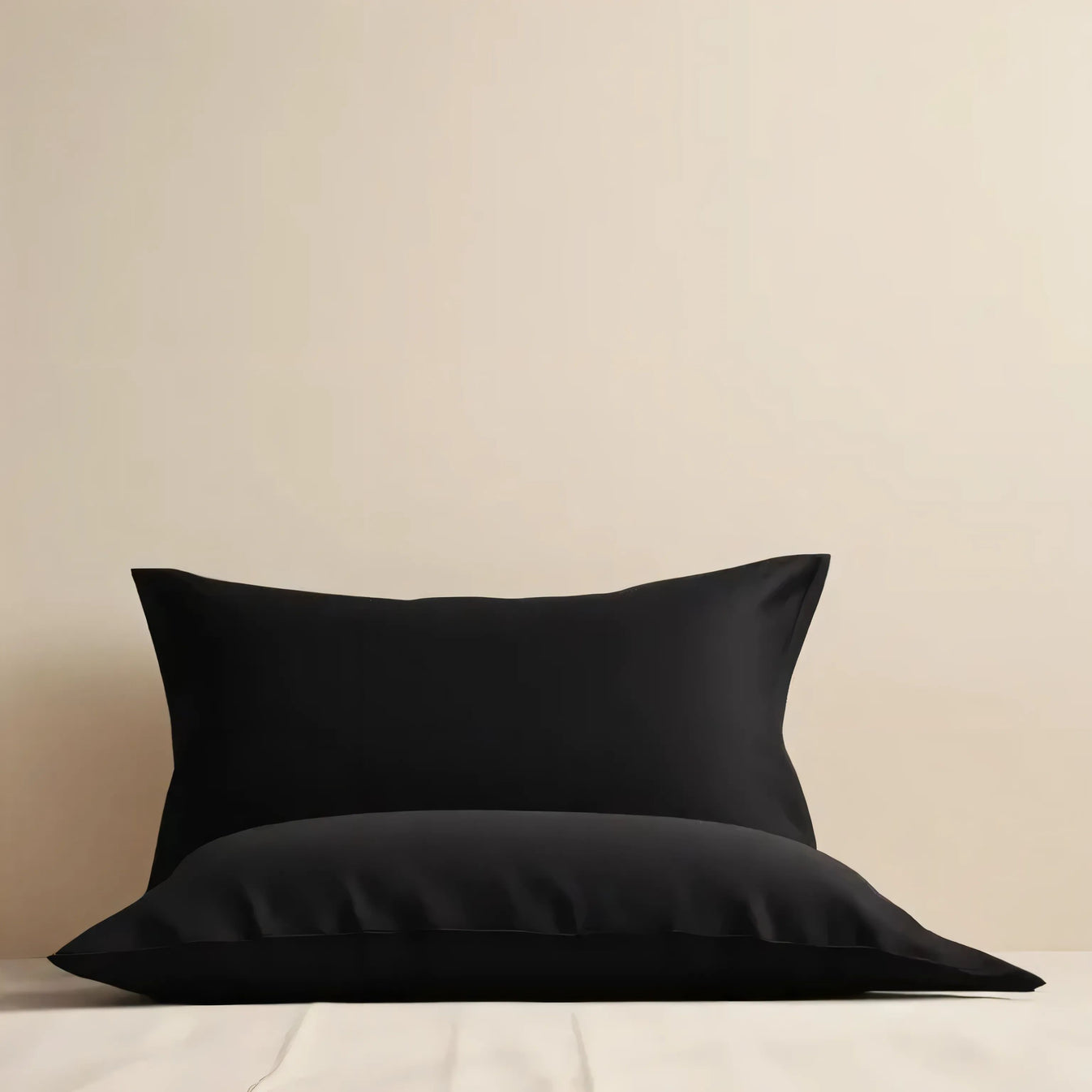 Black Pillow Pair - Sleek & Comfortable | LivinEase | Premium Bedding